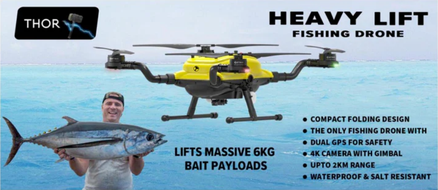 The New Thor 850 Heavy Lift Fishing Drone Review - The Beach Angler